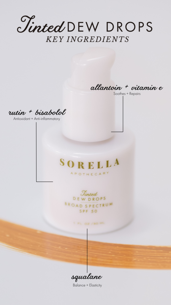 Sorella Apothecary Tinted Dew Drops SPF 50 – TINT 1 – True Grace Skin Care